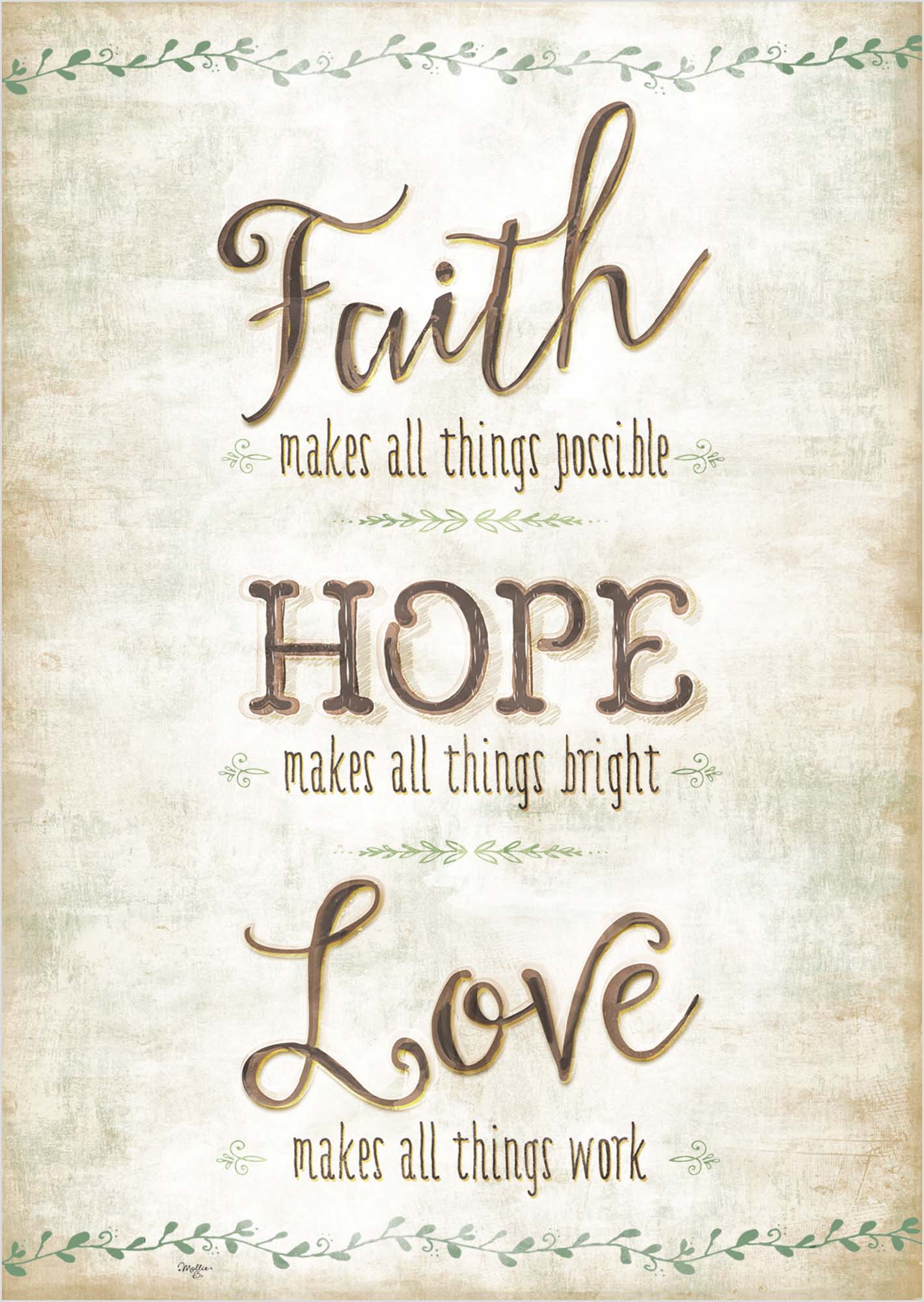 Religious Ministry Appreciation Card – All Things - Faith Hope Love ...